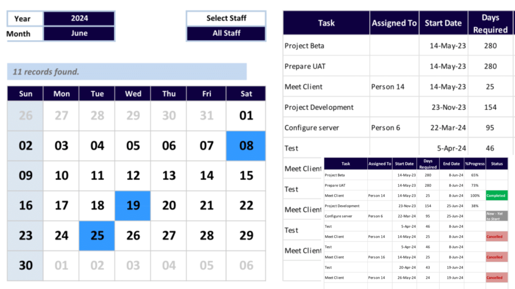 BLUE MULTIPLE PROJECTS TRACKING, PLANNING & PORTFOLIO MANAGEMENT ...