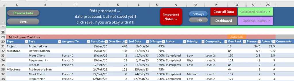 MULTIPLE PROJECT TRACKING, PLANNING & PORTFOLIO MANAGEMENT DASHBOARD ...